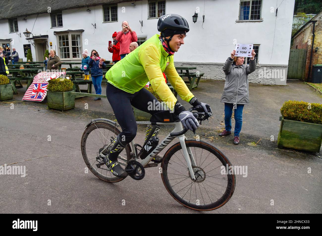 Milton Abbas, Dorset, UK. 16th February 2022. Olympic gold medalists ...