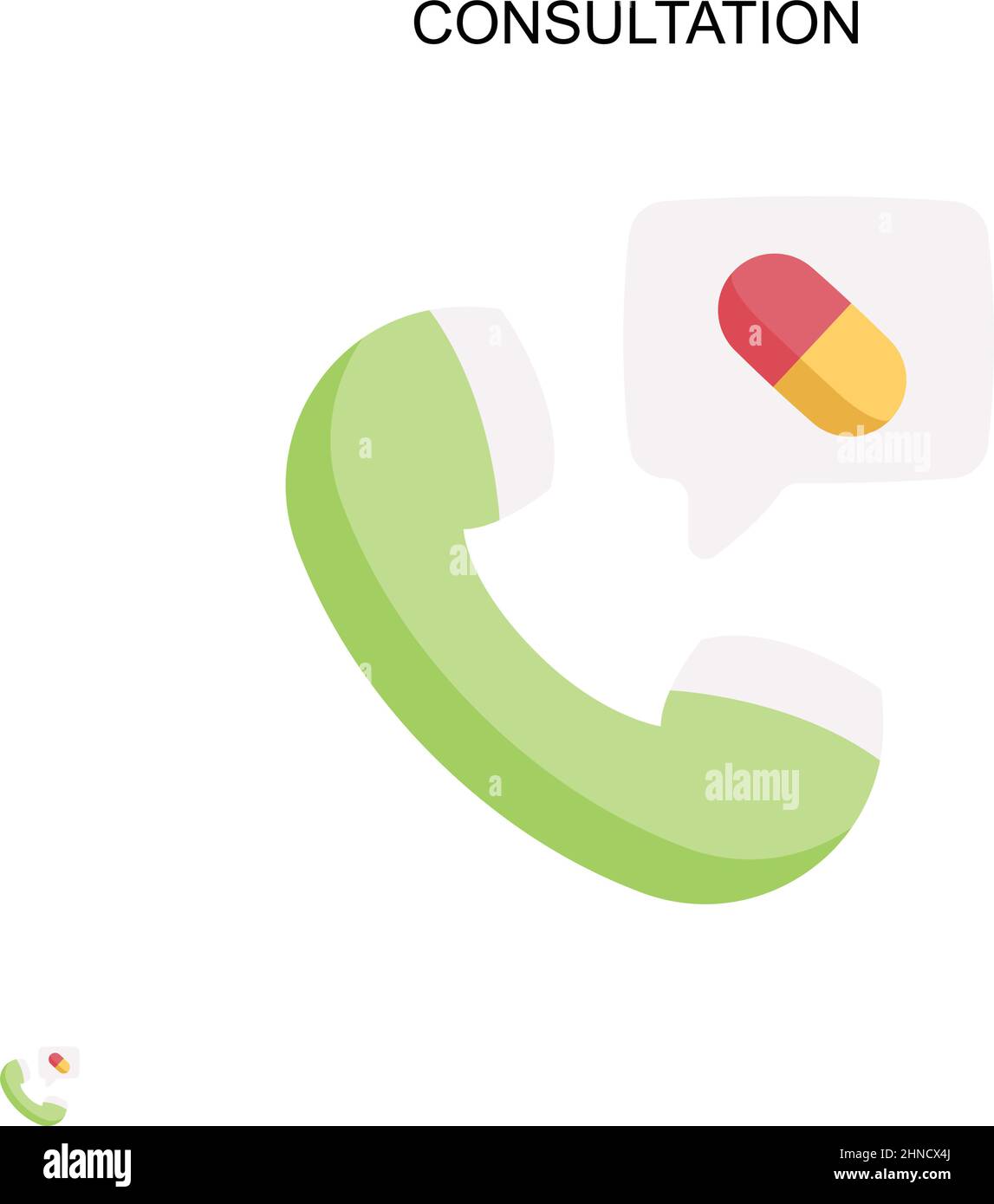 Consultation Simple vector icon. Illustration symbol design template ...