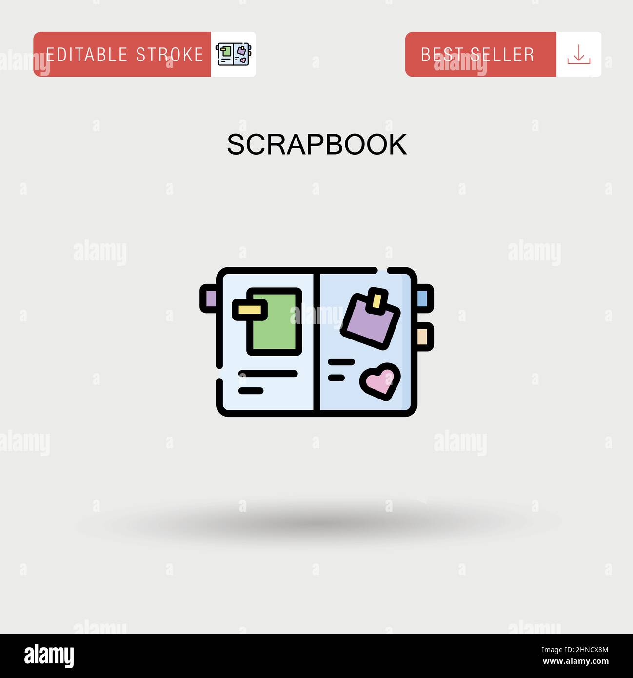 Scrapbook Simple vector icon Stock Vector Image & Art - Alamy