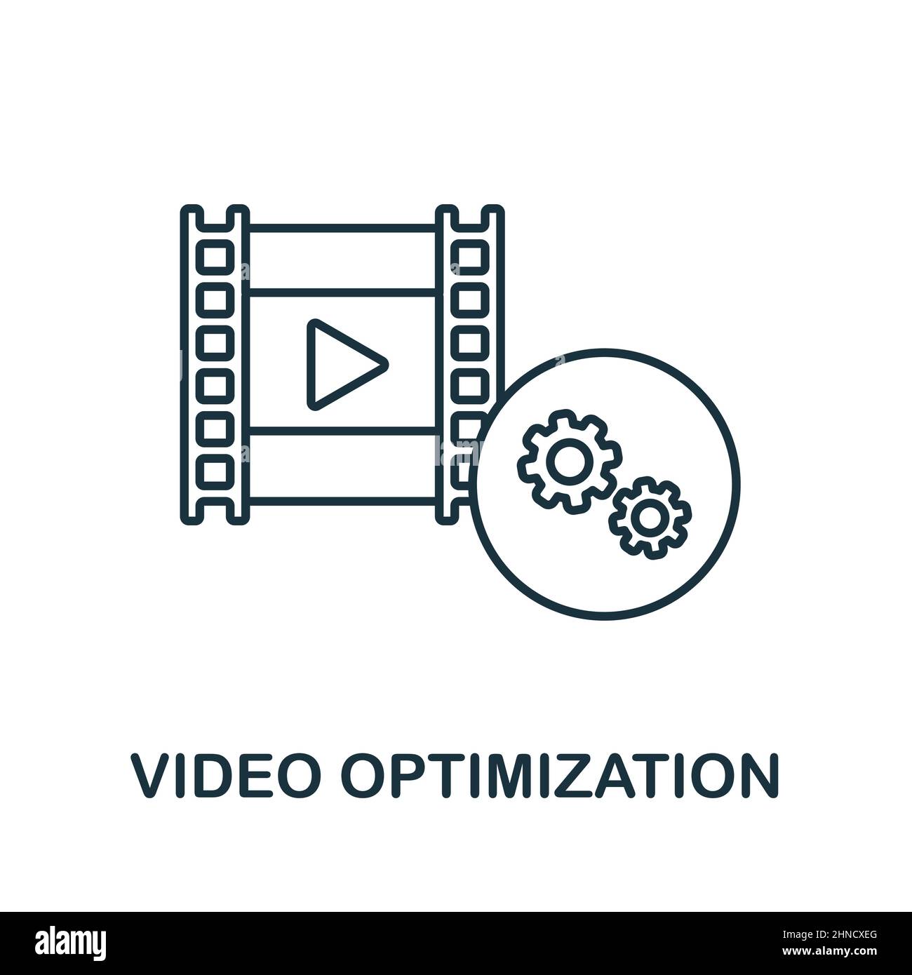 Video Optimization icon. Line element from video production collection ...