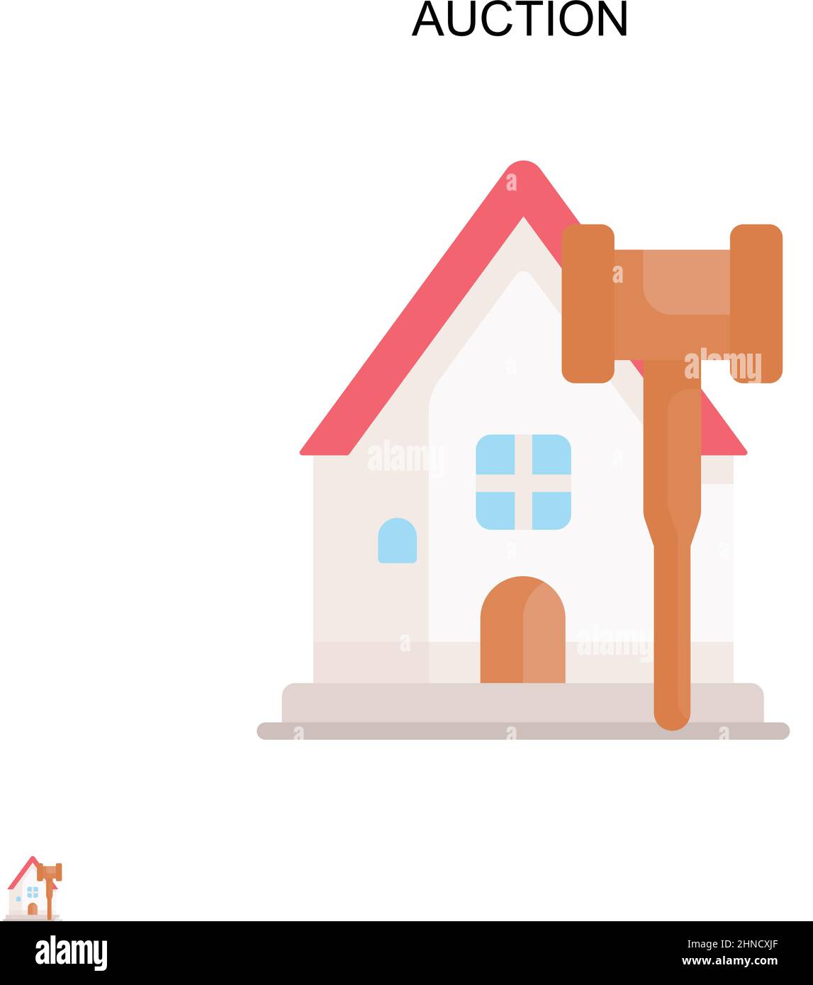 Auction Simple vector icon. Illustration symbol design template for web ...