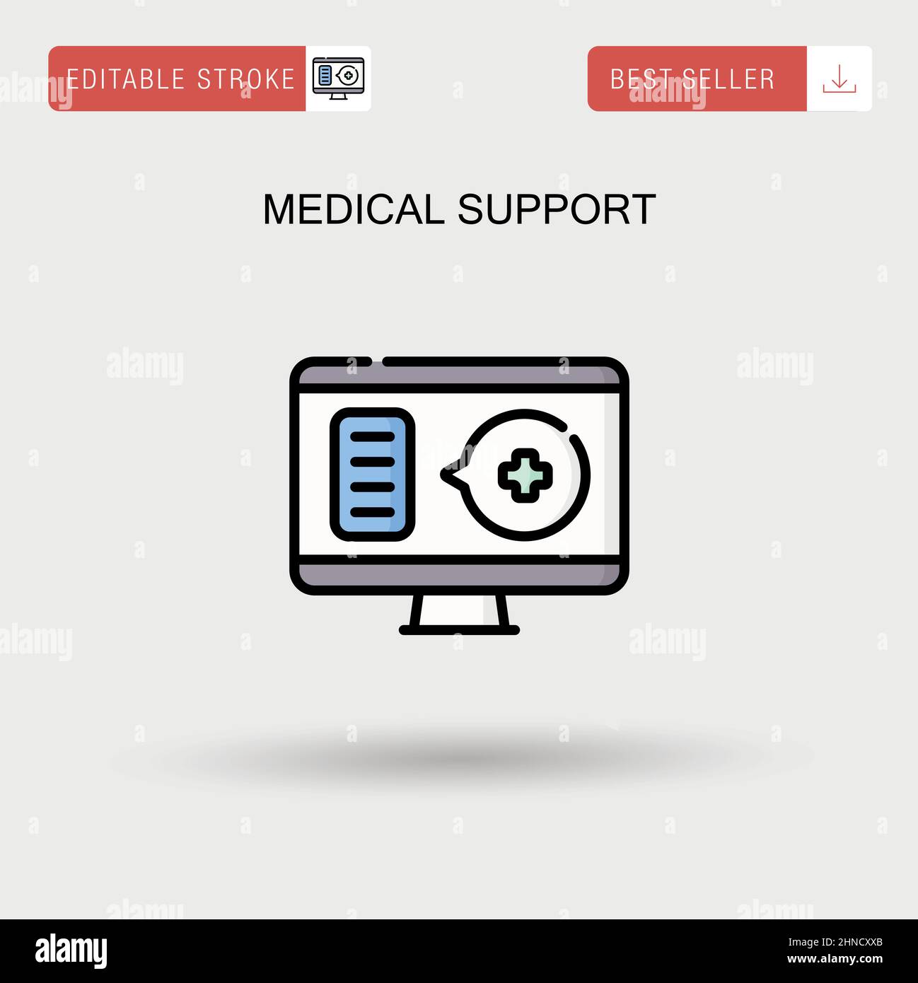 Medical support Simple vector icon Stock Vector Image & Art - Alamy