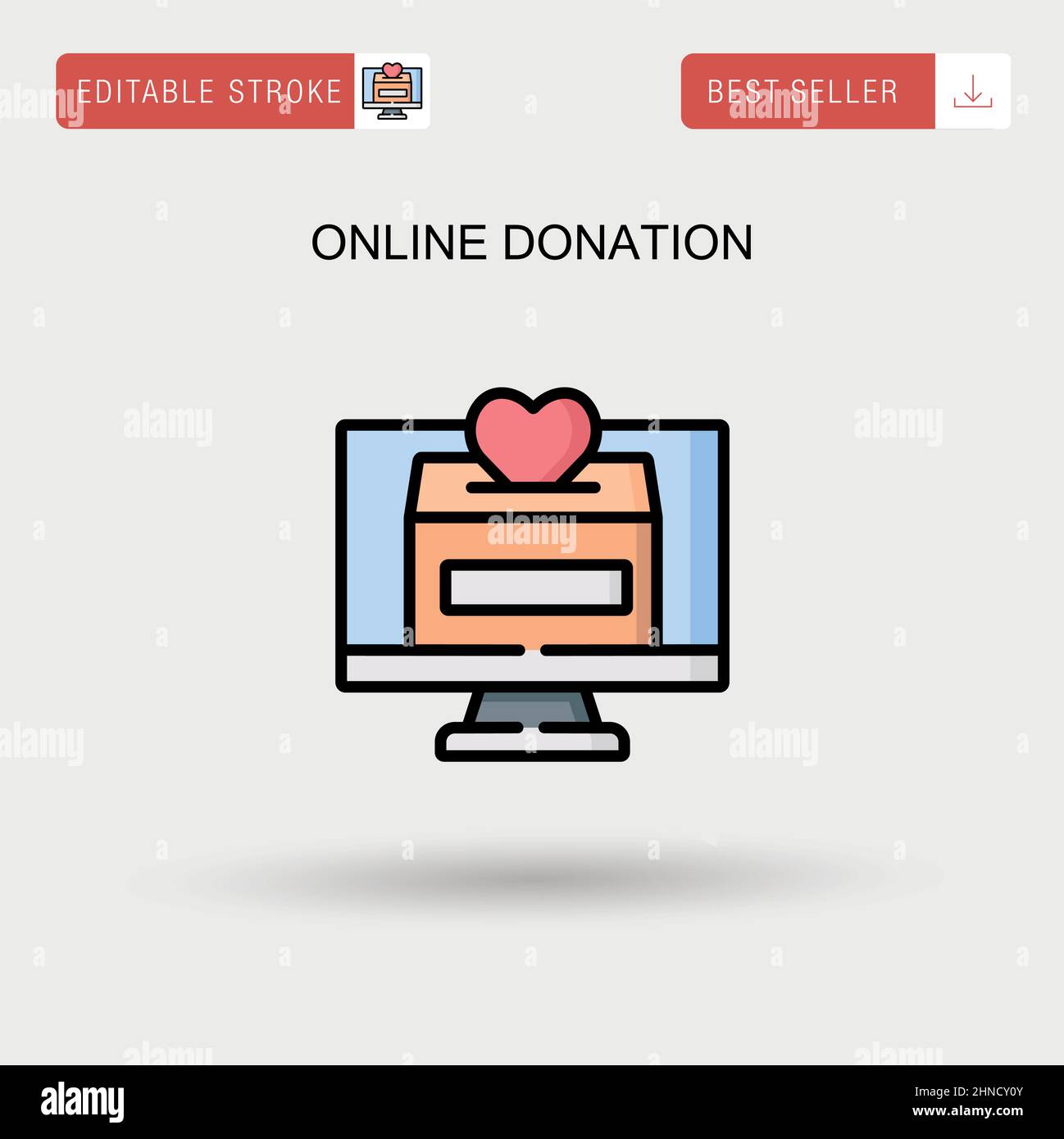 Donate online concept icon Stock Vector Images - Alamy