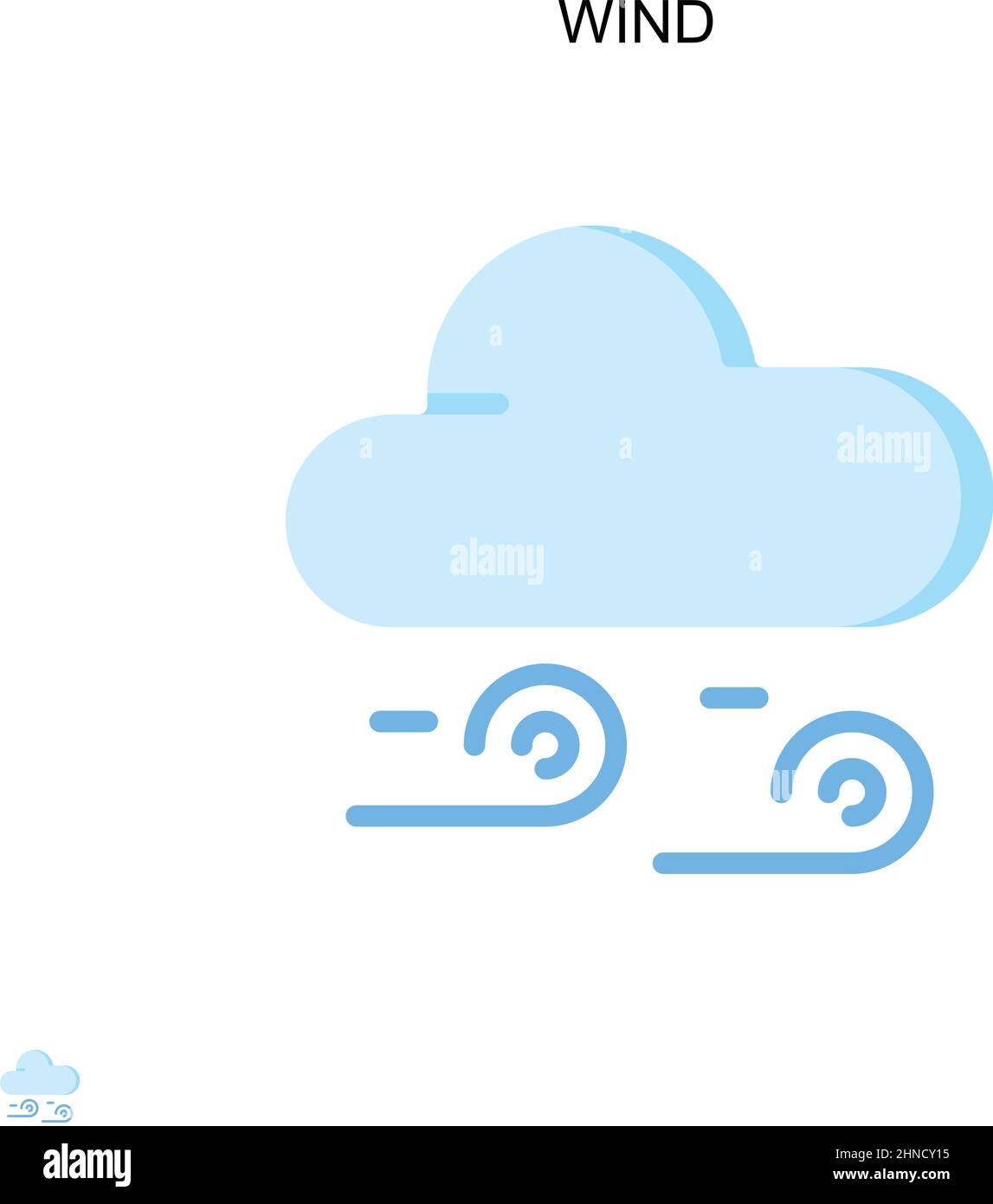Wind Simple vector icon. Illustration symbol design template for web ...