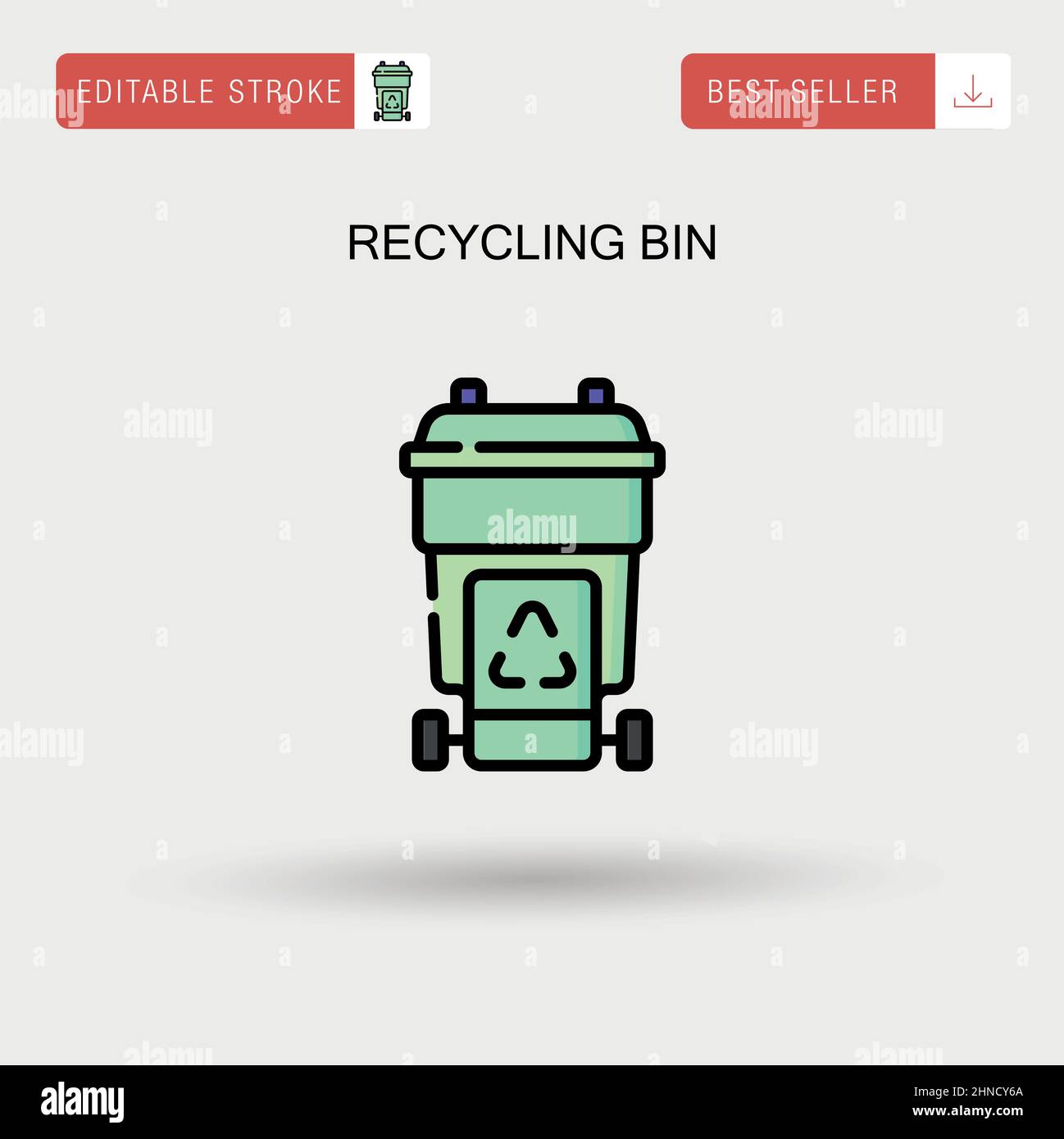 Recycling bin Simple vector icon Stock Vector Image & Art - Alamy