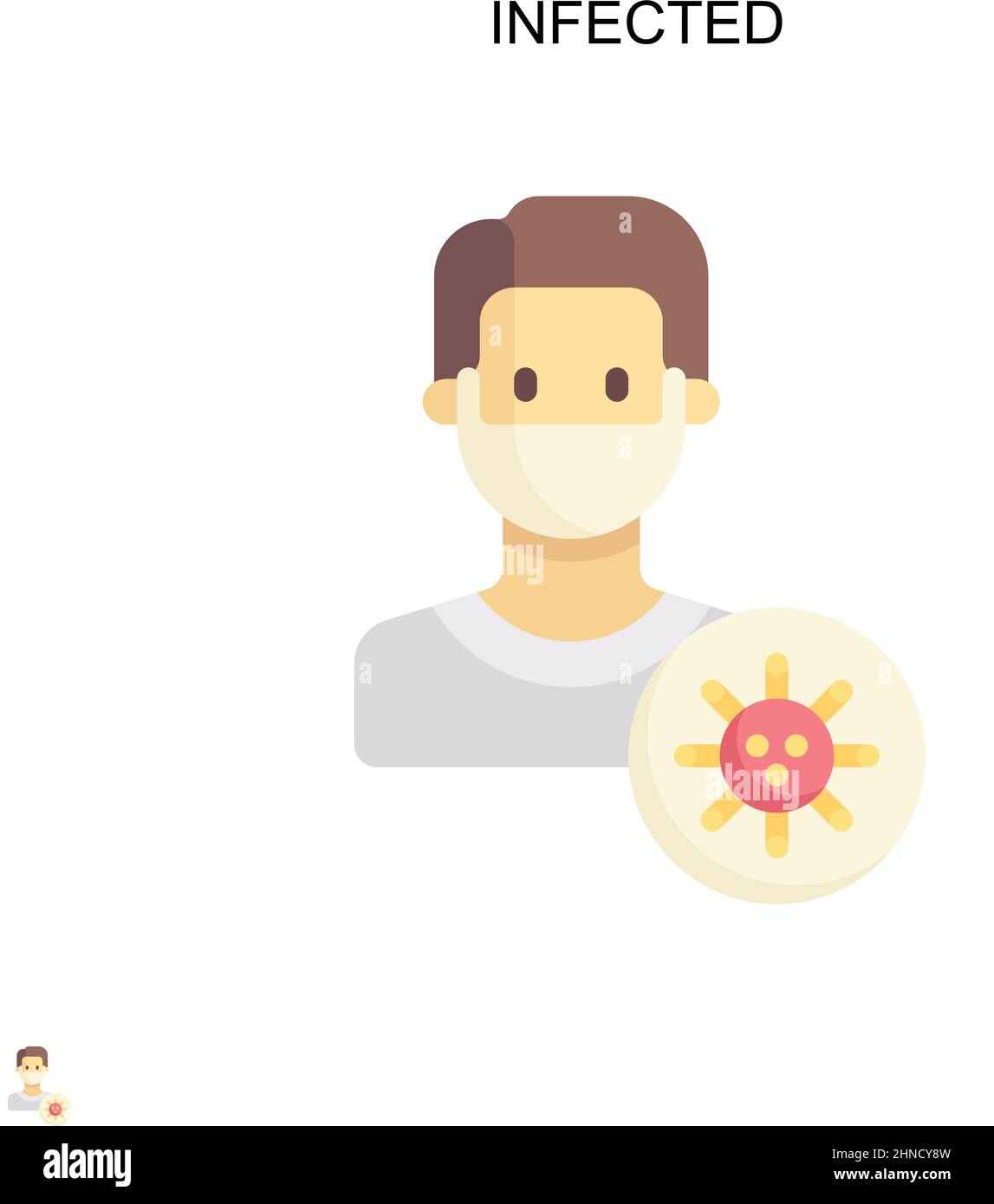 Infected Simple vector icon. Illustration symbol design template for ...