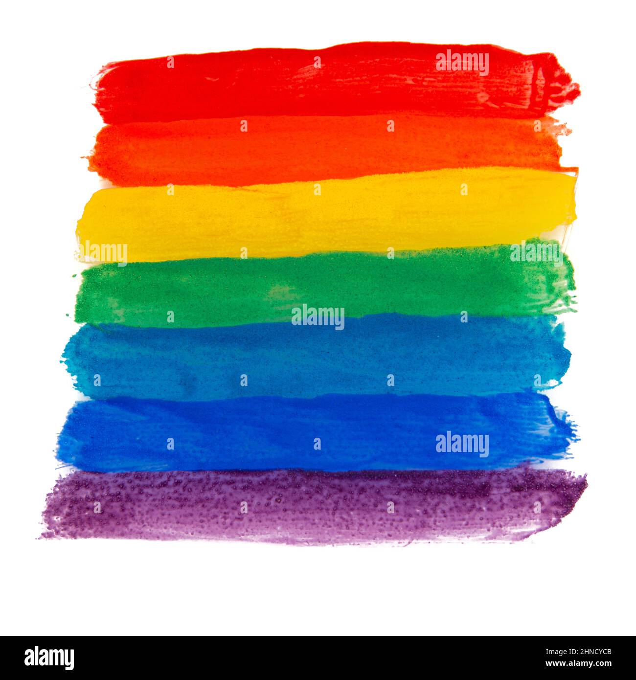 Rainbow paint flag art lgbt symbol isolated on the white background ...