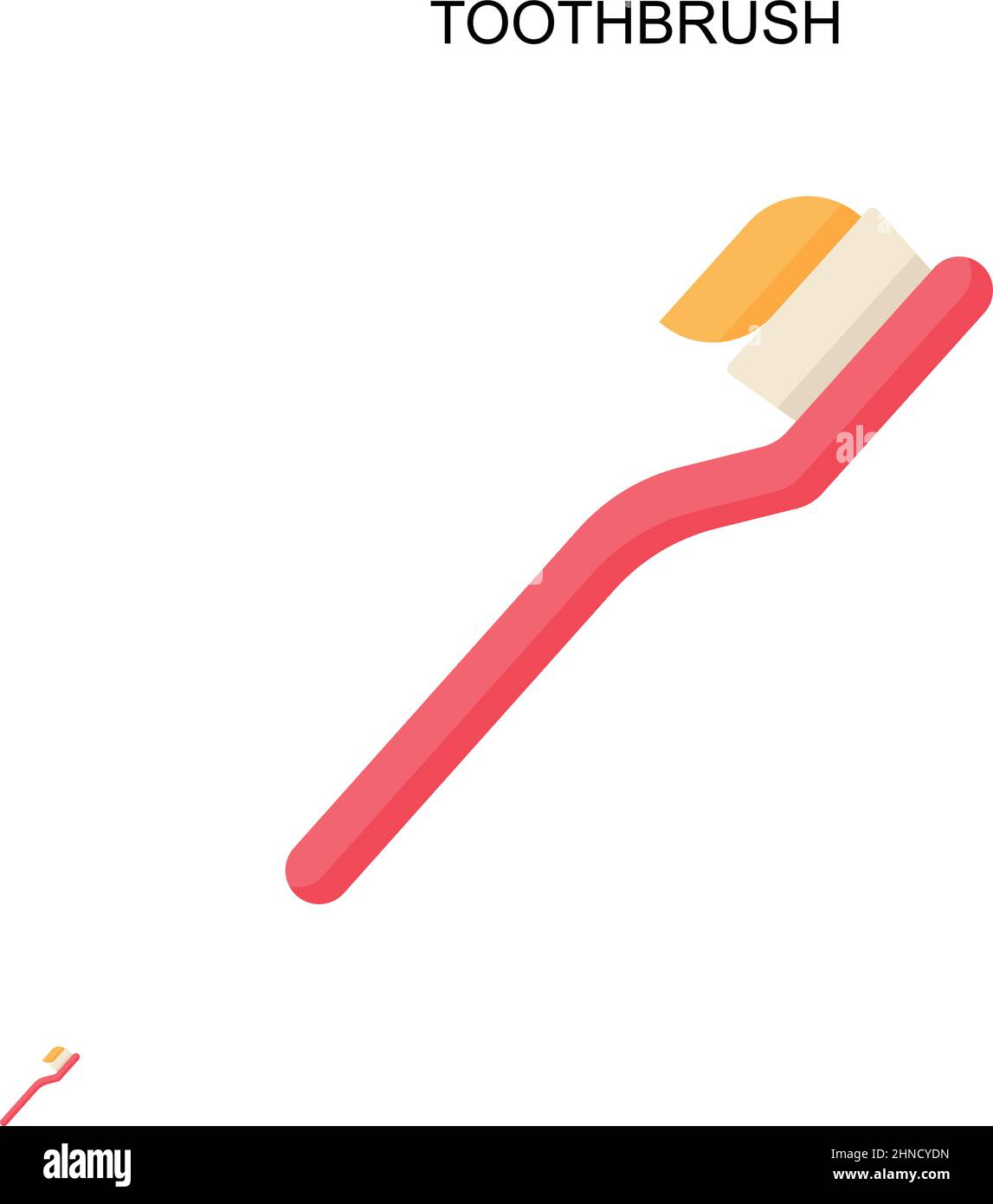 Toothbrush Simple vector icon. Illustration symbol design template for ...