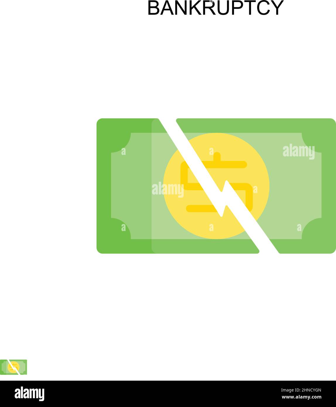 Bankruptcy Simple vector icon. Illustration symbol design template for ...