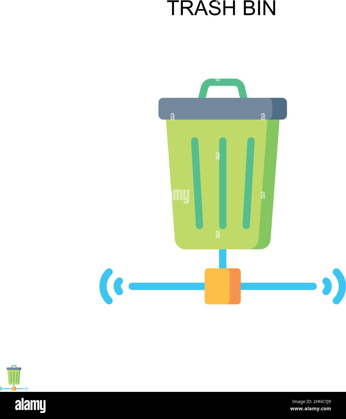 Trash bin Simple vector icon. Illustration symbol design template for ... Trash bin Simple vector icon. Illustration symbol design template for ...
