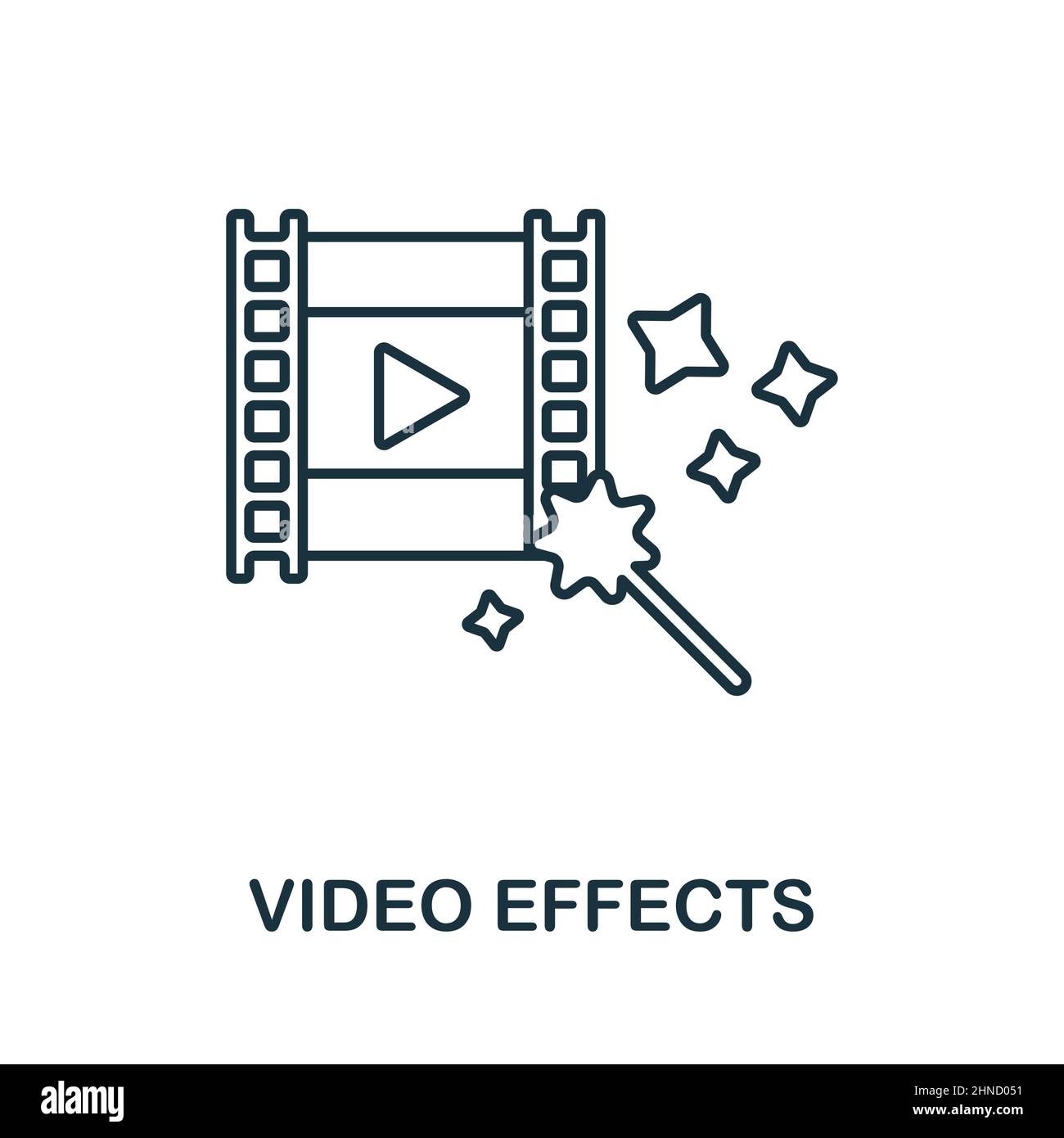 Video Effects icon. Line element from video production collection ...