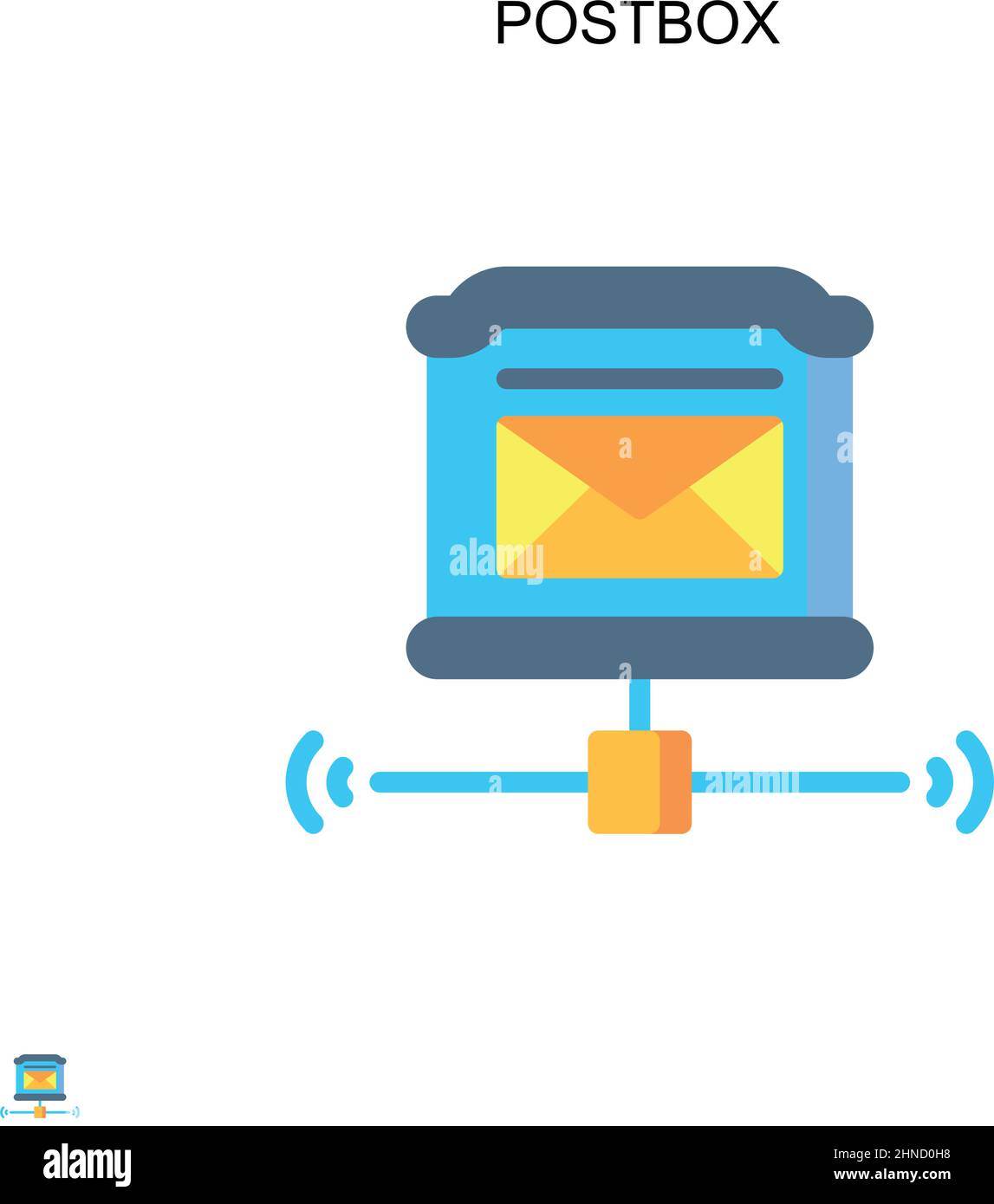 Postbox Simple vector icon. Illustration symbol design template for web ...