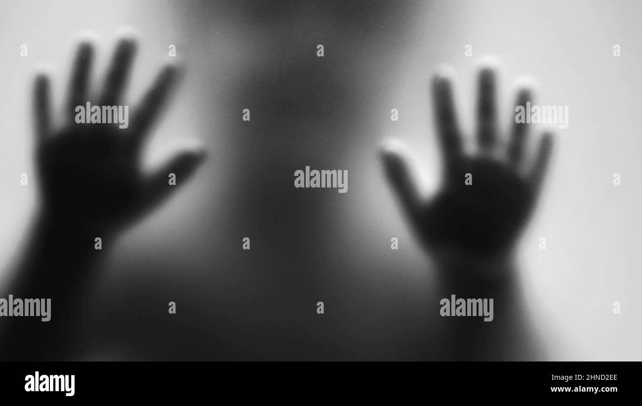 Silhouette behind matte glass hi-res stock photography and images - Alamy