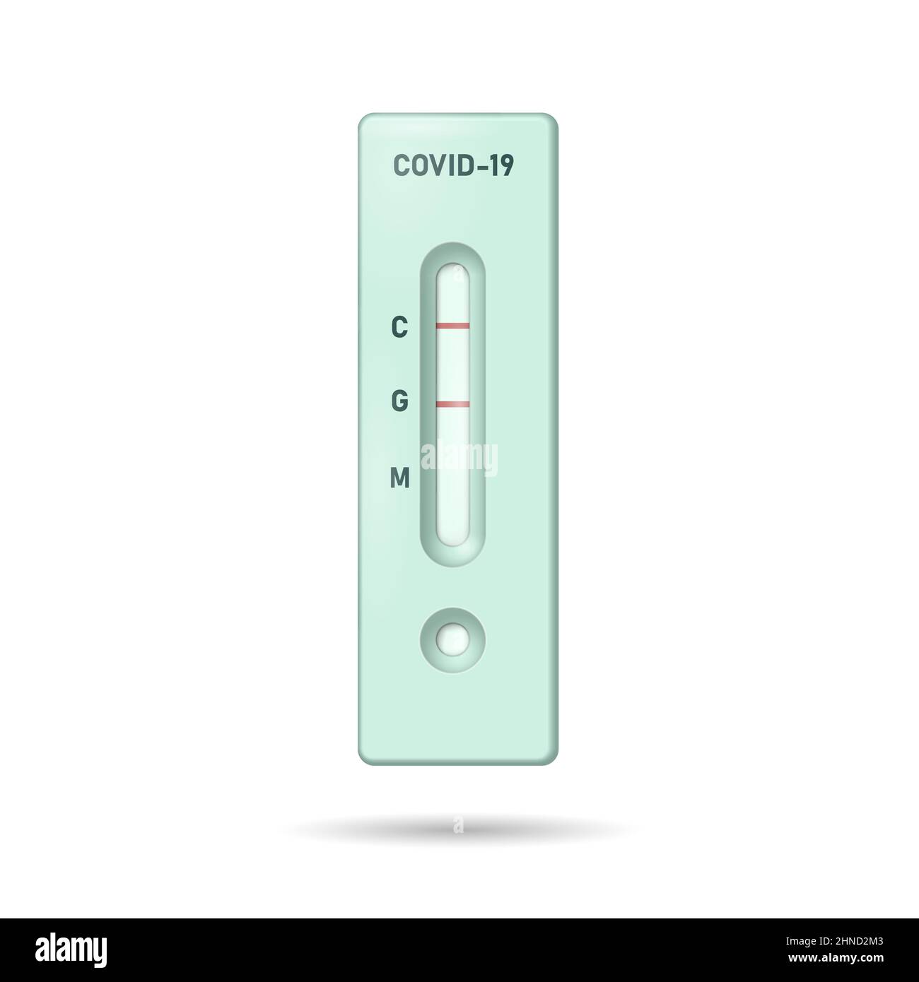 3D antigen rapid test COVID-19 disease. Flat isolated home self ...