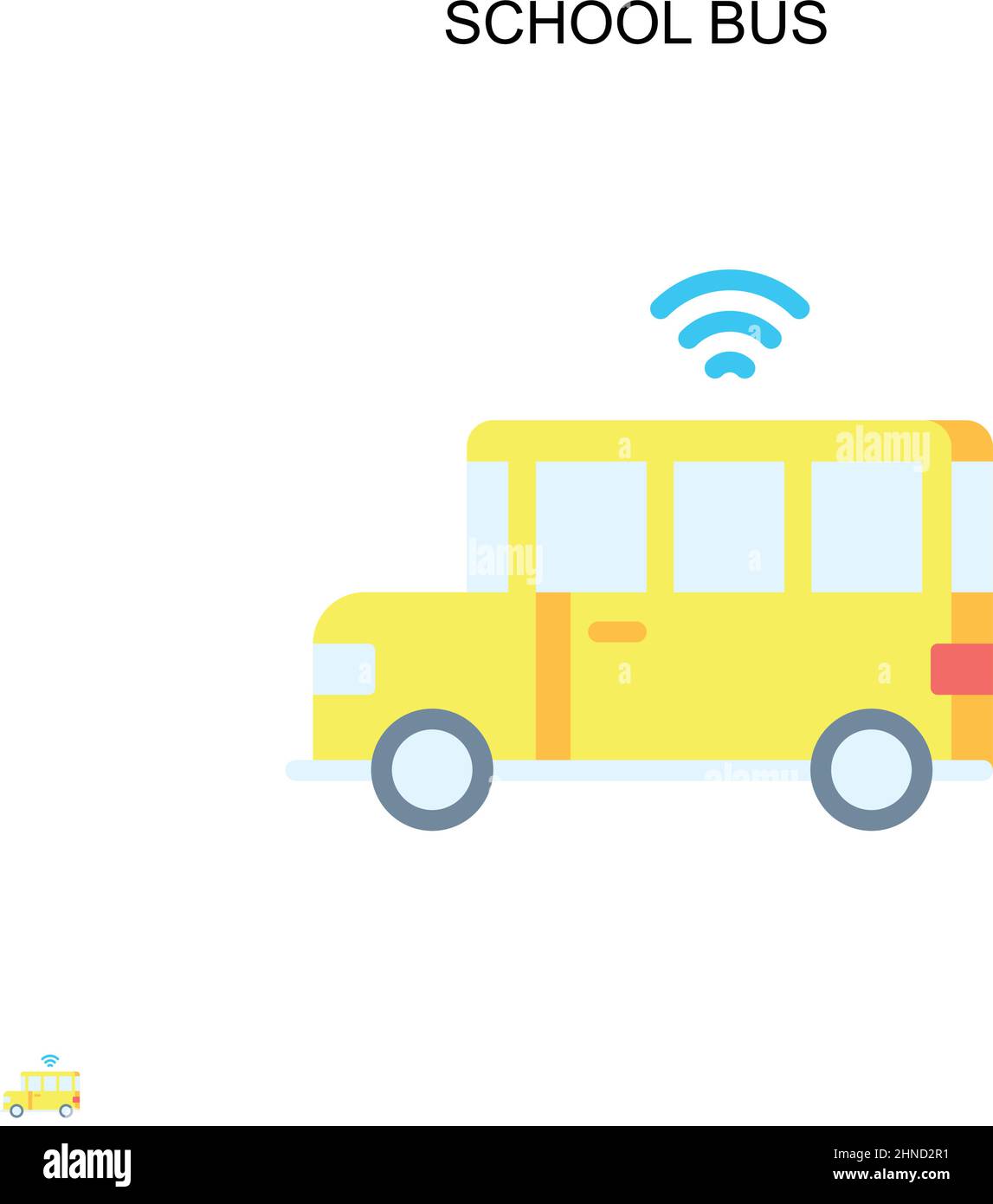 School bus Simple vector icon. Illustration symbol design template for ...