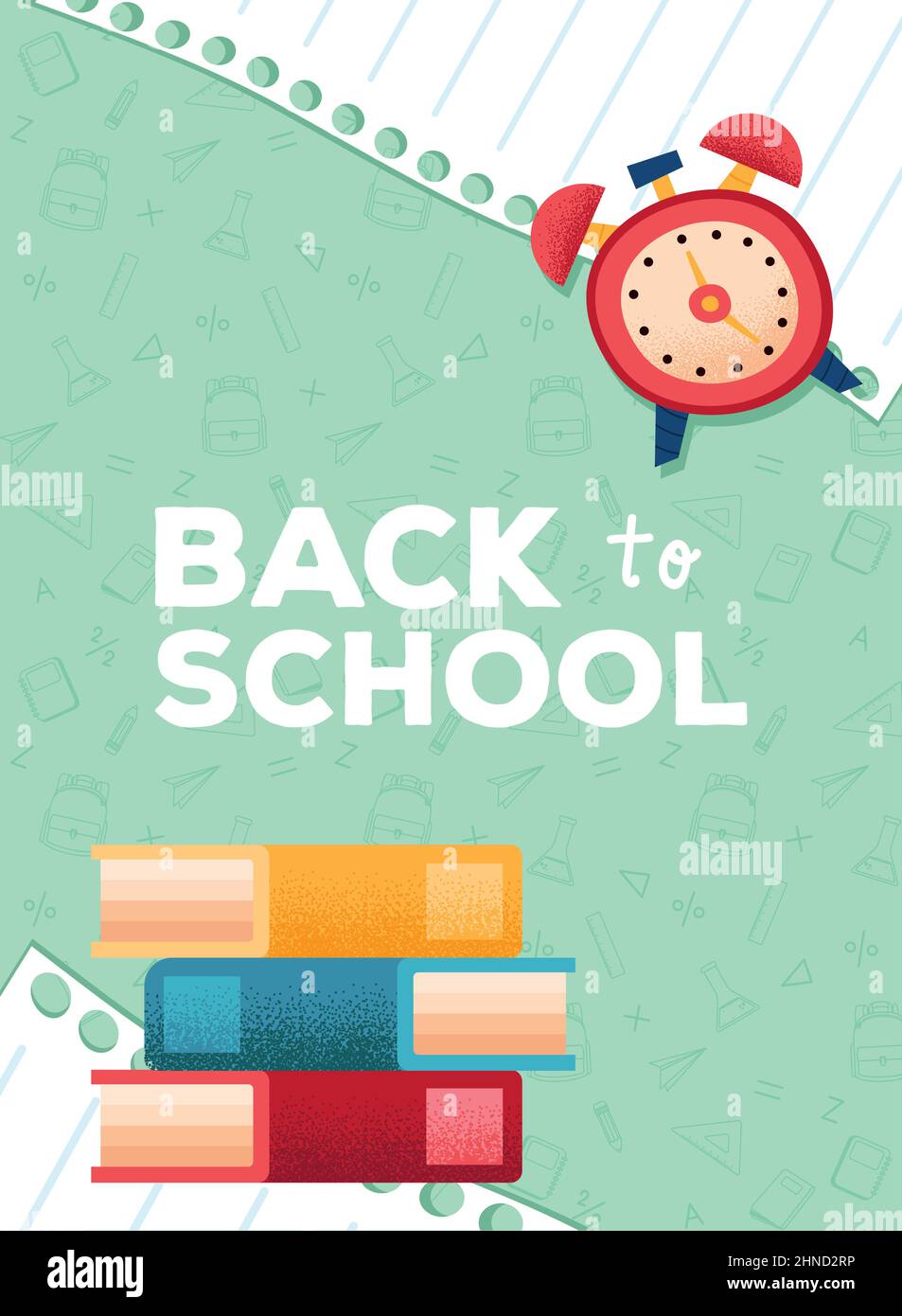 back to school lettering and books poster Stock Vector Image & Art - Alamy