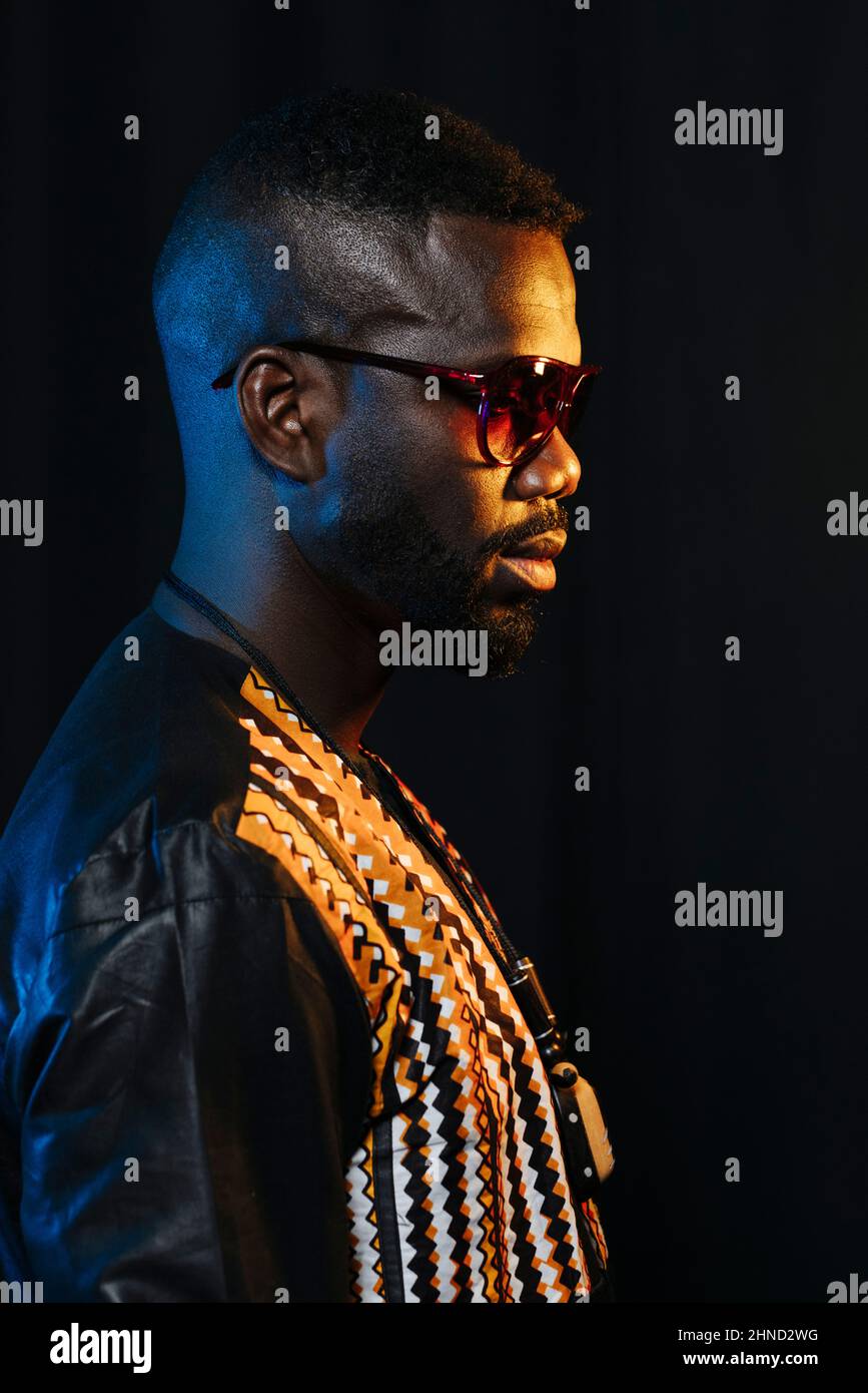 Side view unemotional african hi-res stock photography and images - Alamy