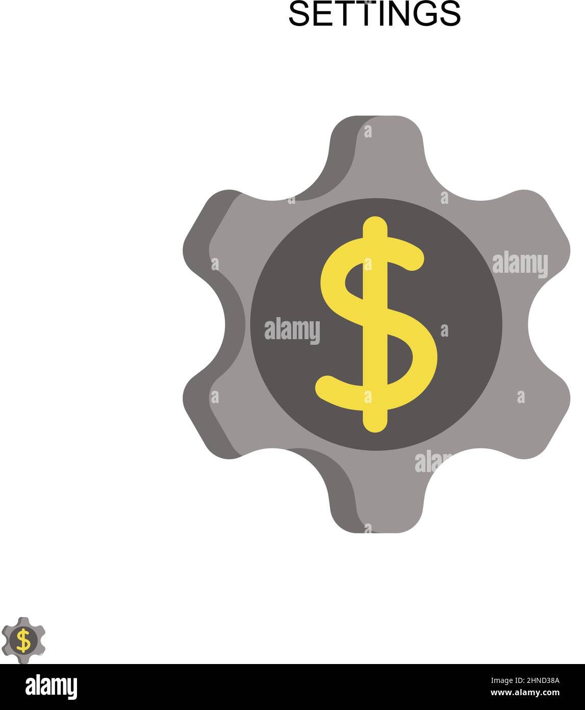 Settings Simple vector icon. Illustration symbol design template for ...