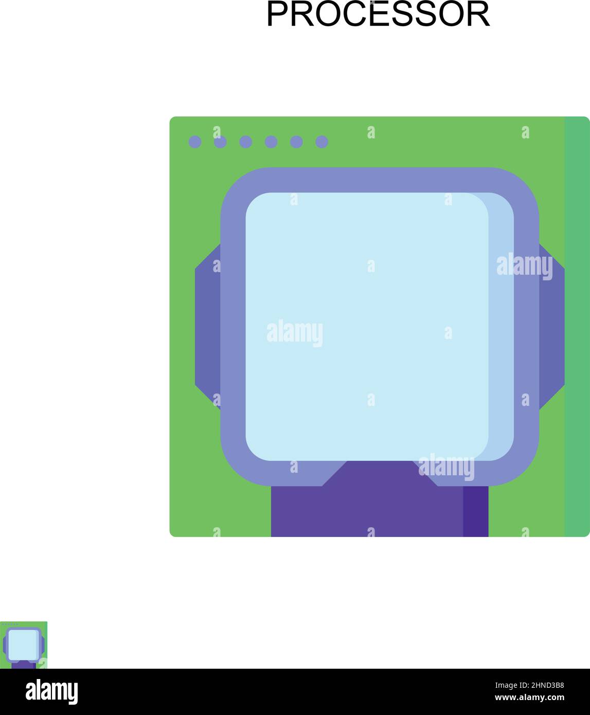 Processor Simple vector icon. Illustration symbol design template for ...