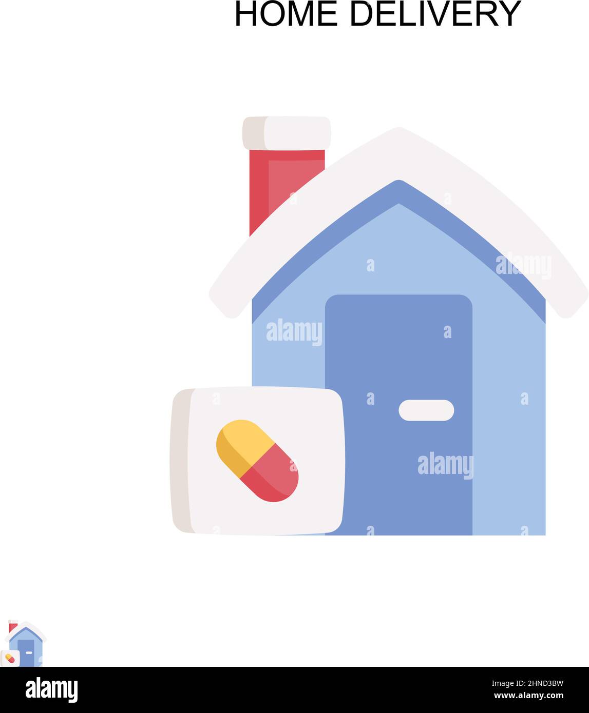 Home delivery Simple vector icon. Illustration symbol design template ...