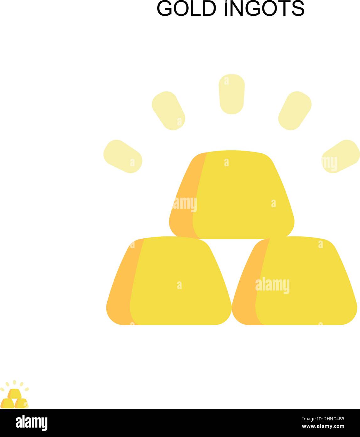 Gold Ingots Simple vector icon. Illustration symbol design template for ...