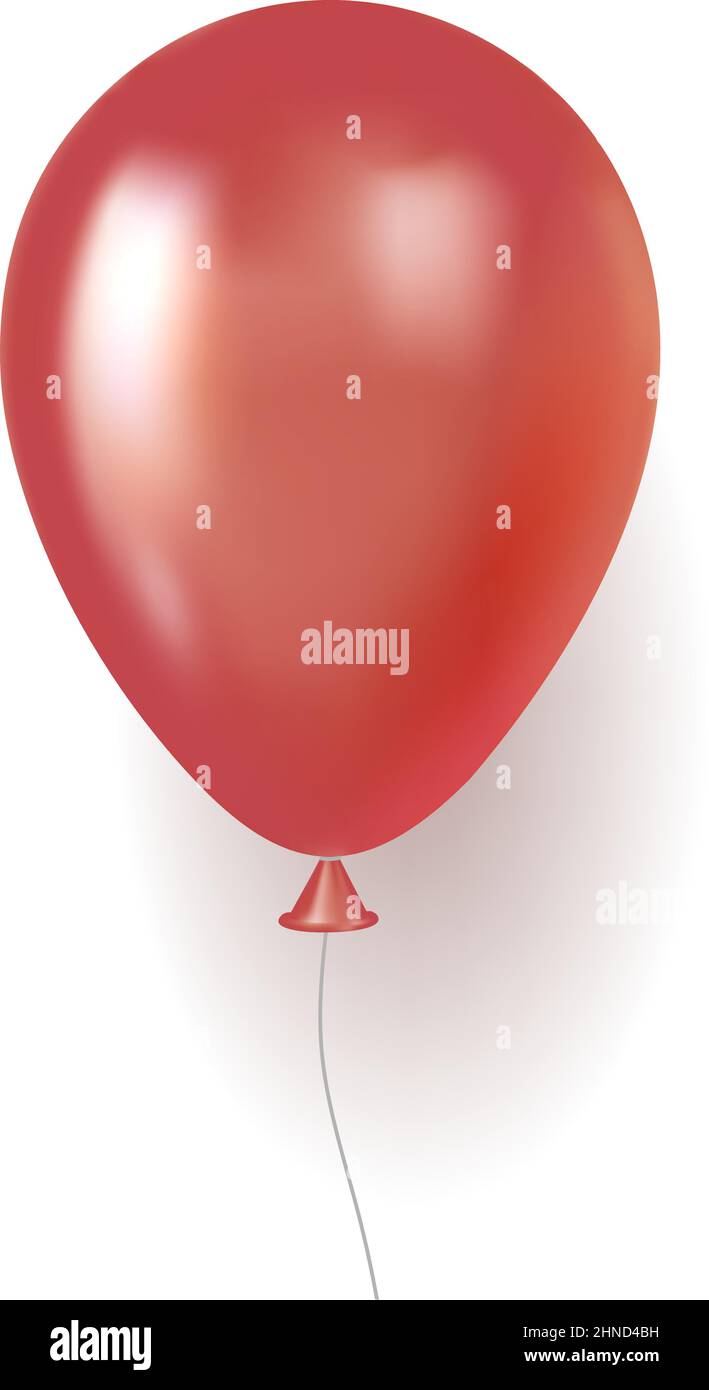 Red balloon. Party celebration symbol. Event decoration Stock Vector ...