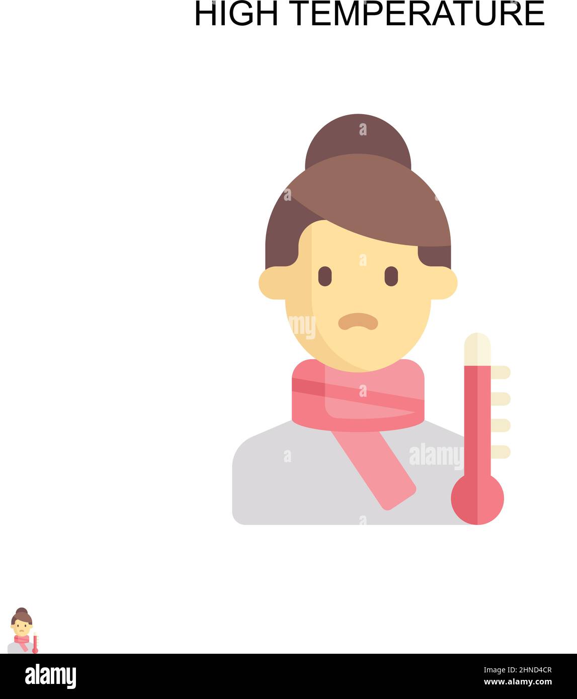 High temperature Simple vector icon. Illustration symbol design template for web mobile UI ...