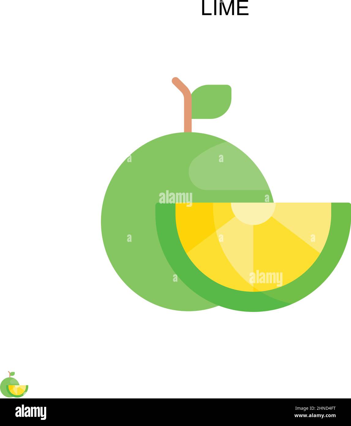 Lime Simple vector icon. Illustration symbol design template for web ...
