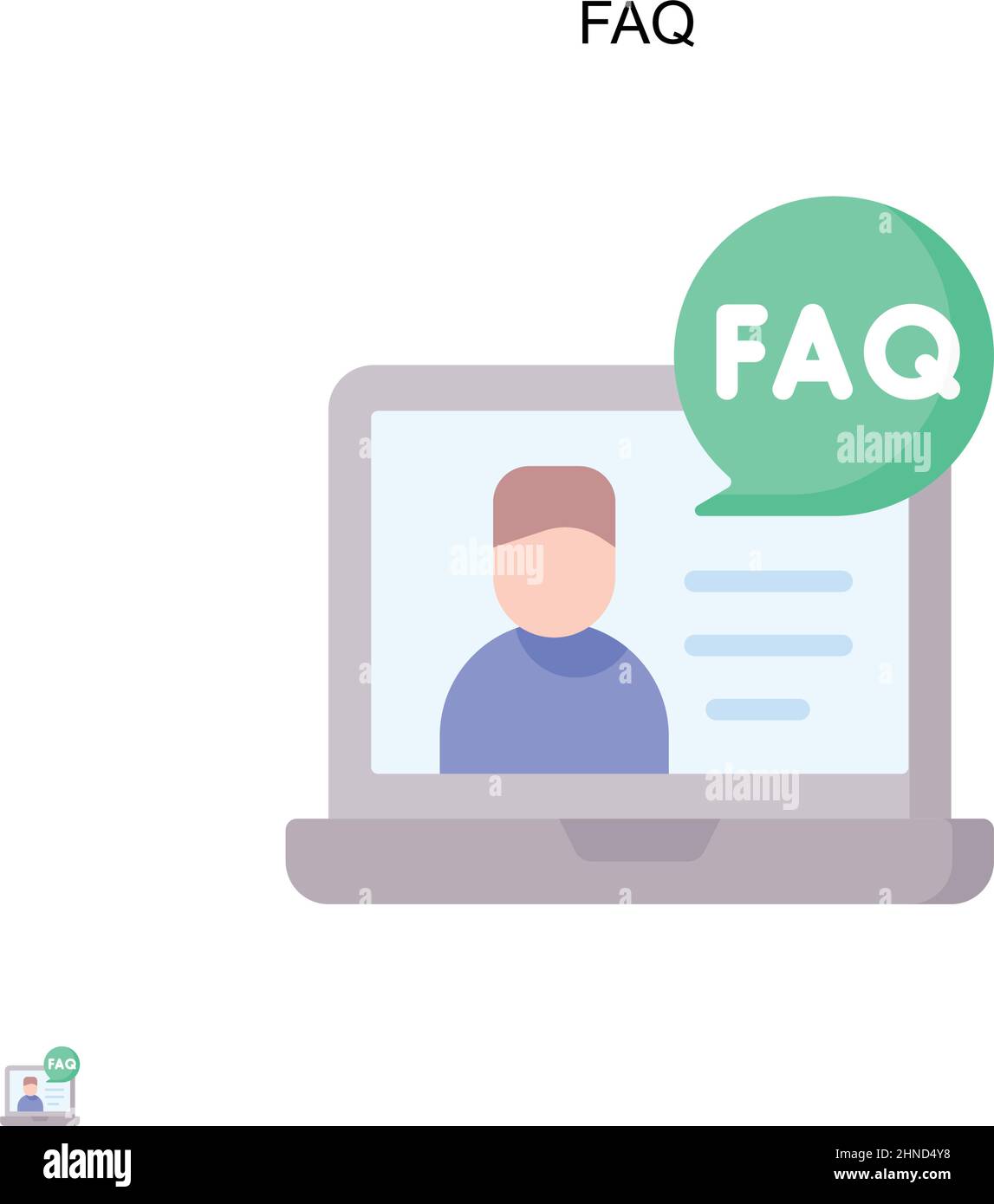 Faq Simple vector icon. Illustration symbol design template for web ...