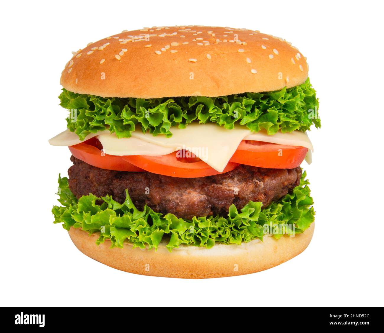 Burger tasty fast food isolated on the white background Stock Photo - Alamy