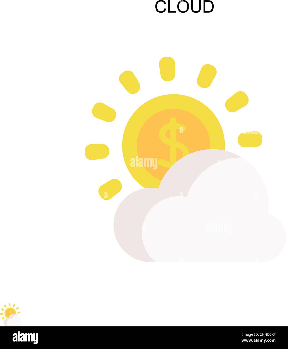 Cloud Simple vector icon. Illustration symbol design template for web ...
