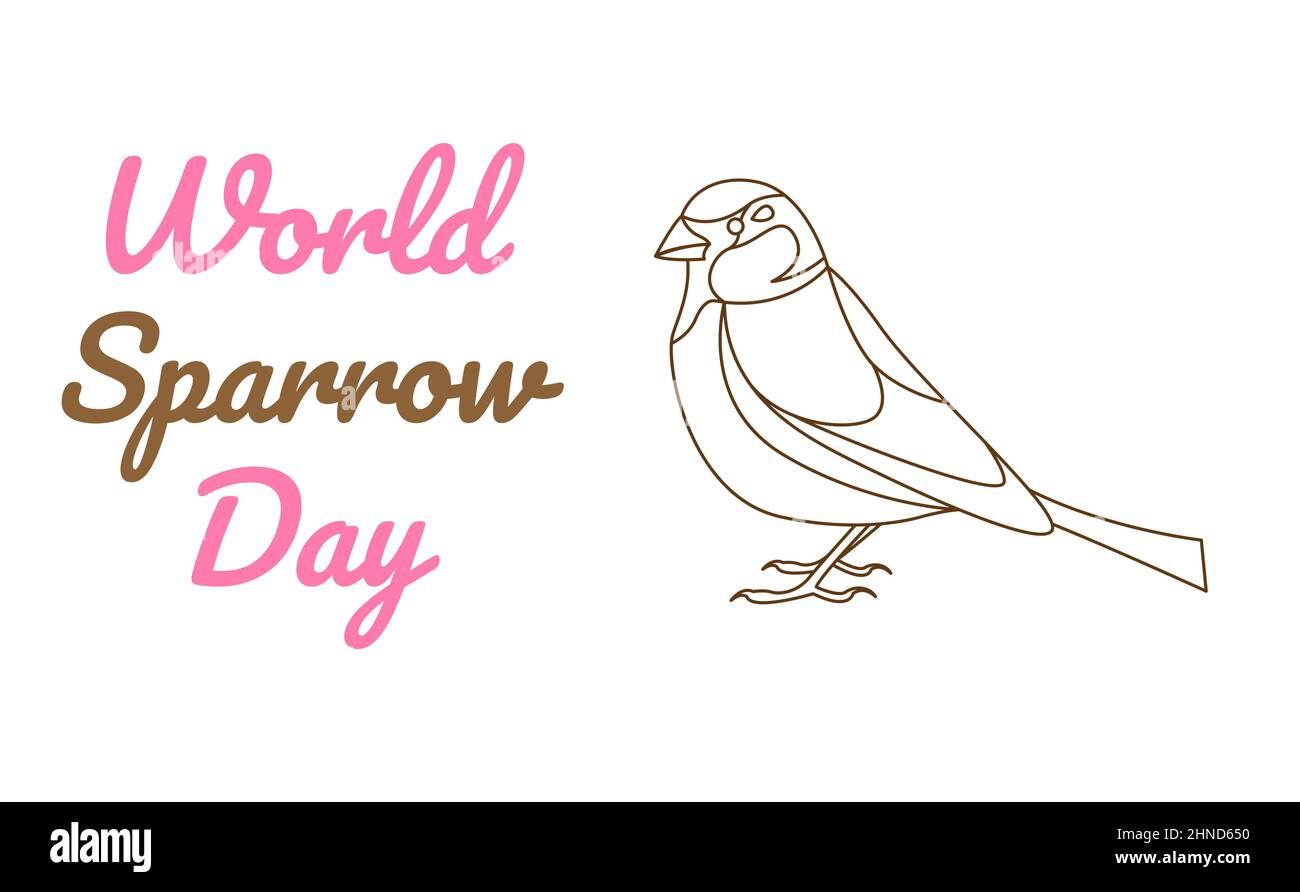 World Sparrow Day Vector illustration, poster concept, card, banner ...