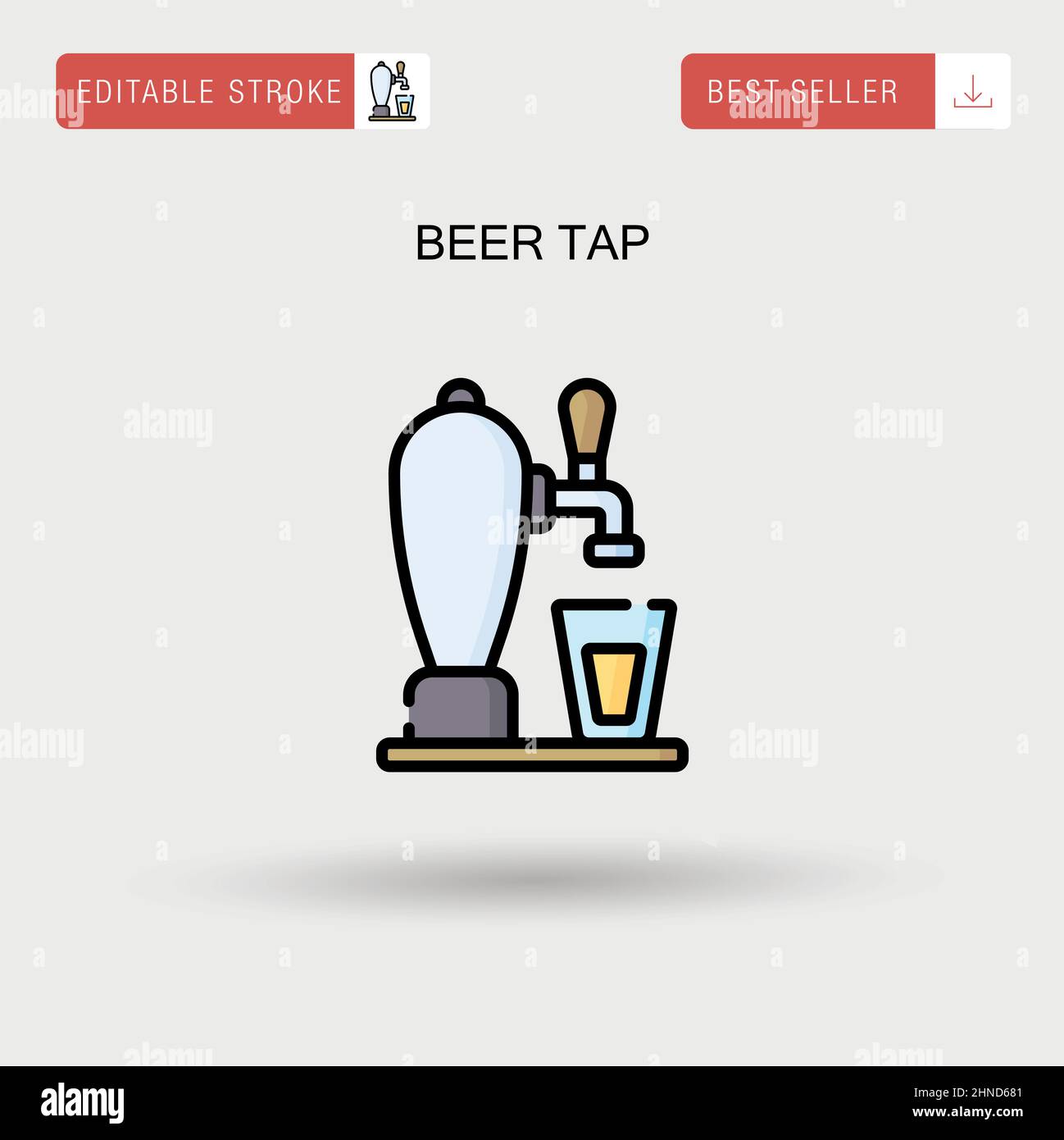Beer tap Simple vector icon Stock Vector Image & Art - Alamy