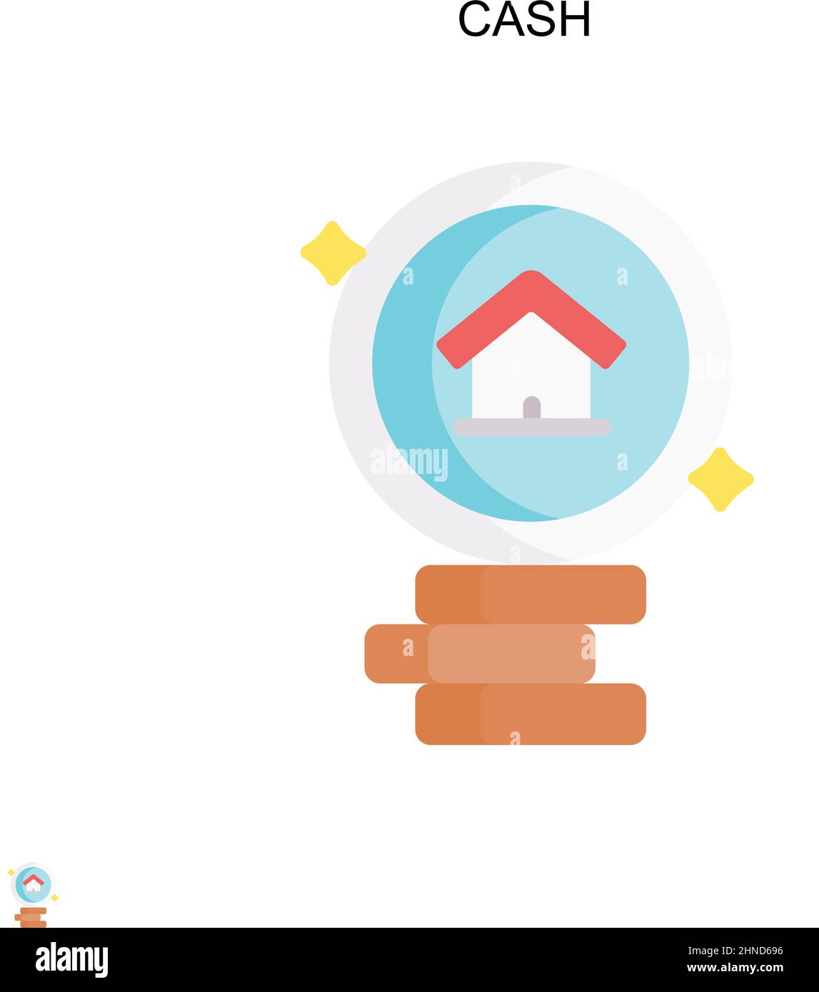 Cash Simple vector icon. Illustration symbol design template for web ...