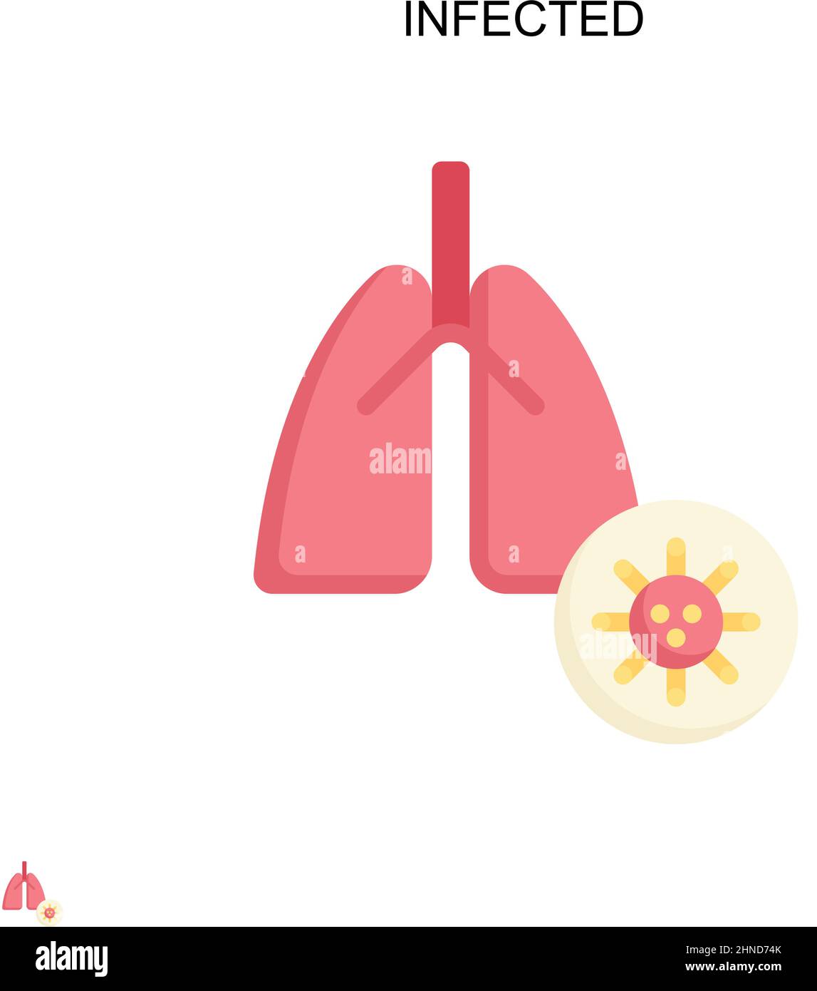 Infected Simple vector icon. Illustration symbol design template for ...