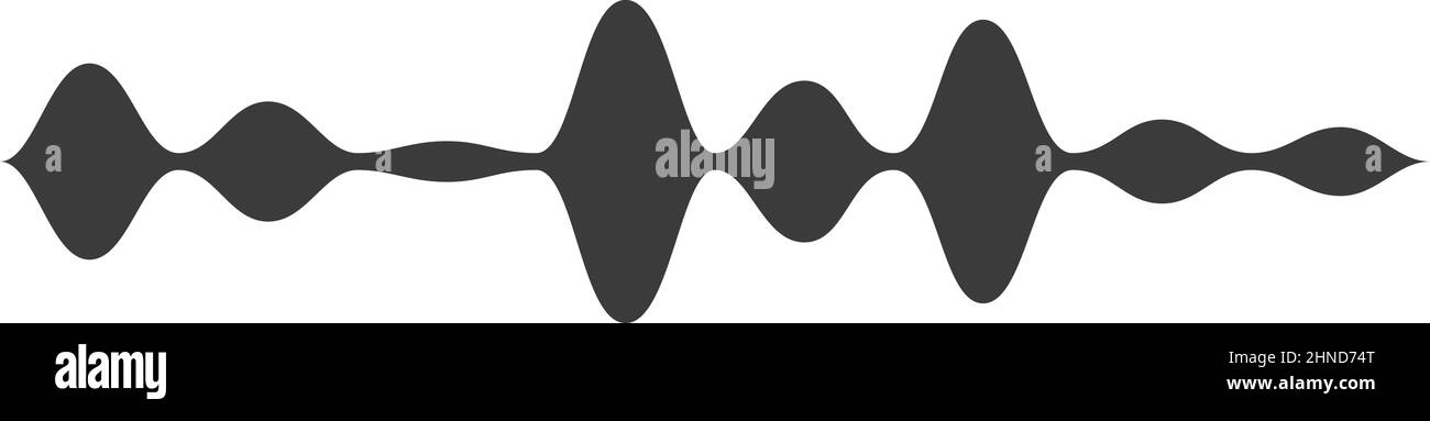 Sound wave form. Audio frequency curved shape Stock Vector Image & Art ...