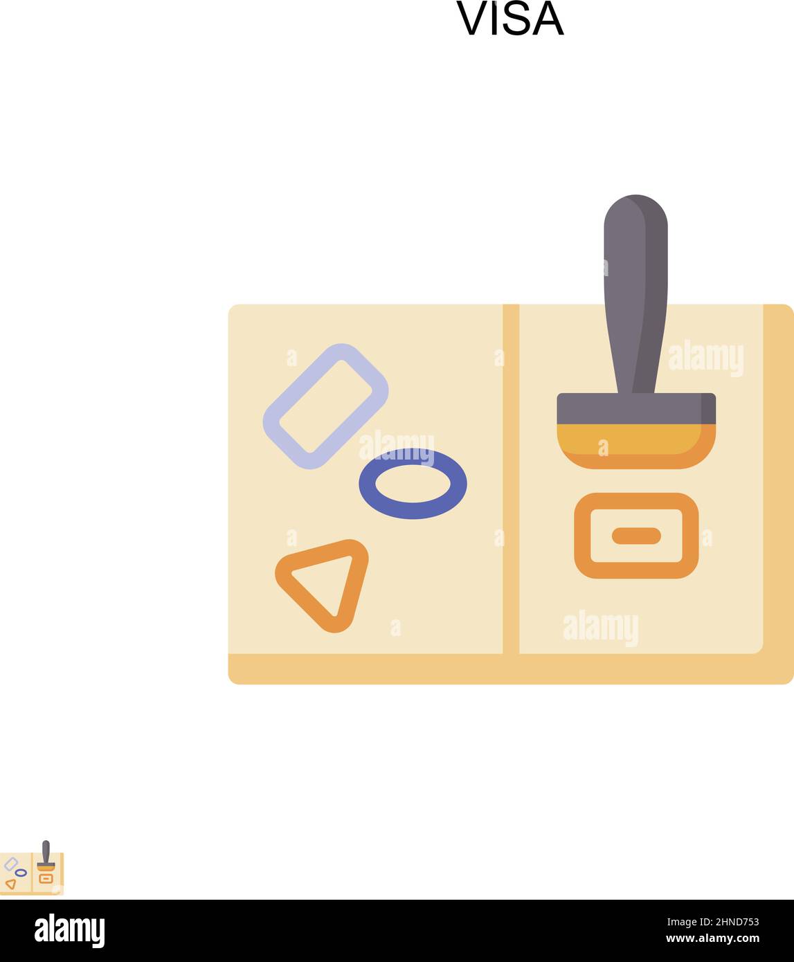 Visa Simple vector icon. Illustration symbol design template for web ...