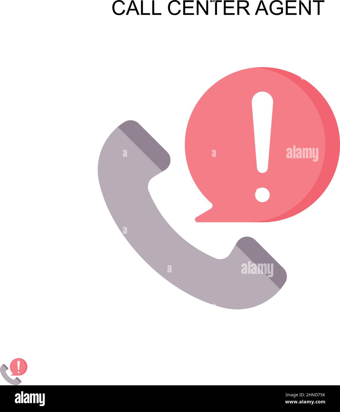 Call center agent Simple vector icon. Illustration symbol design ...