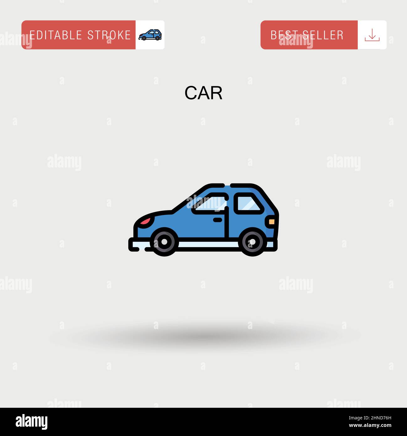 Car Simple vector icon Stock Vector Image & Art - Alamy