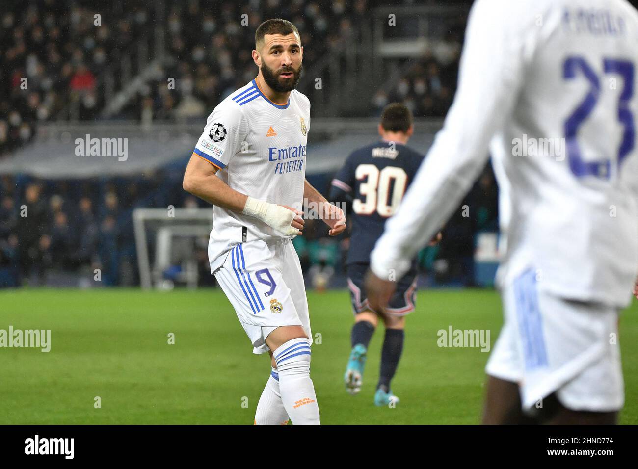 Real Madrid’s Karim Benzema during UEFA Champions League round of 16 ...
