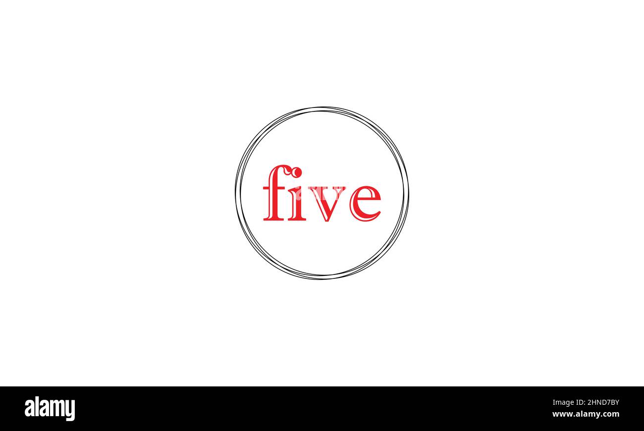 Five in Stock Vector Images - Alamy