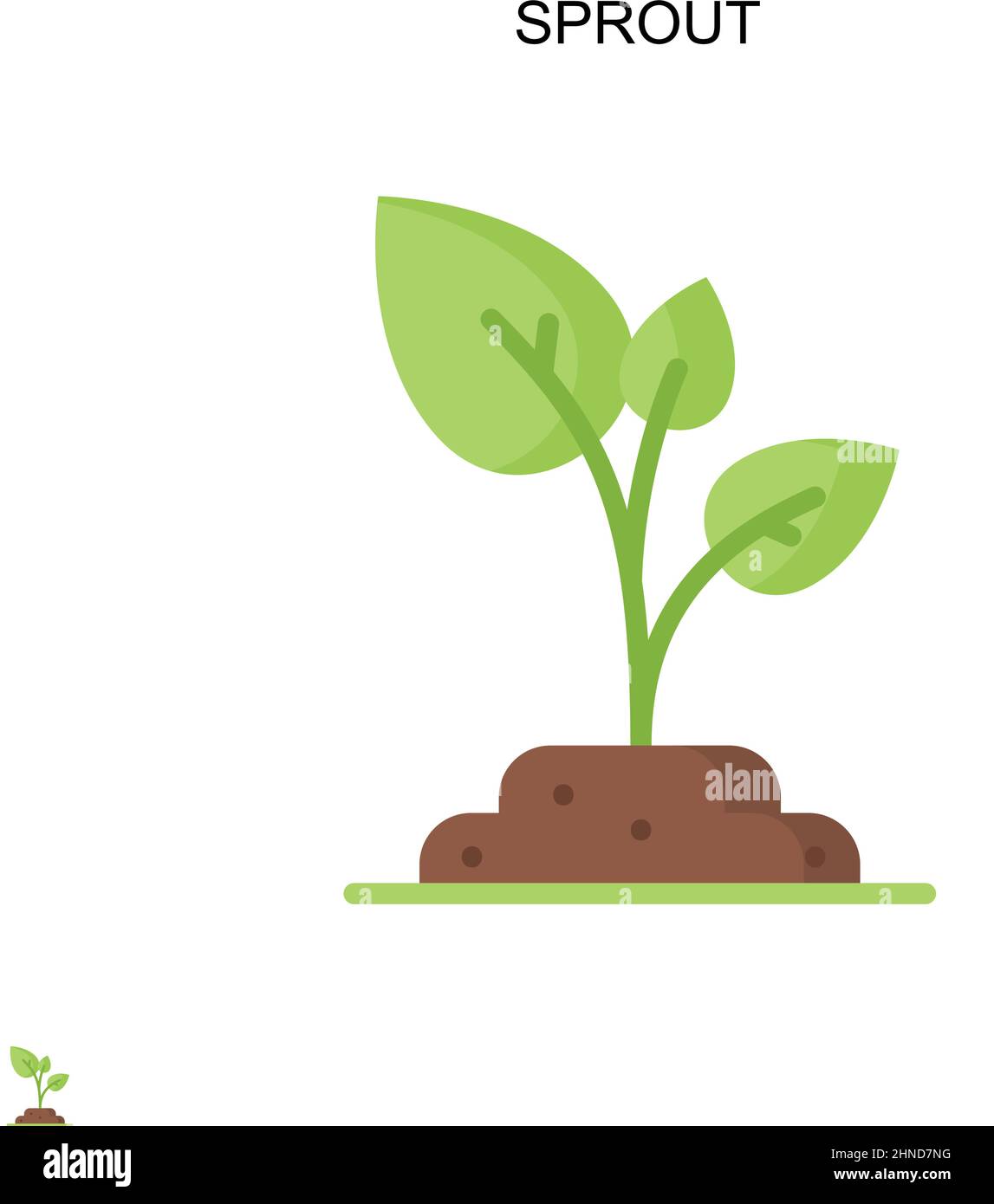 Sprout Simple vector icon. Illustration symbol design template for web ...