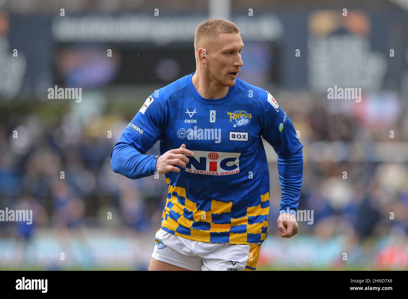 Leeds, England - 12 February 2022 - Mikolaj Oledzki (8) of Leeds Rhinos ...
