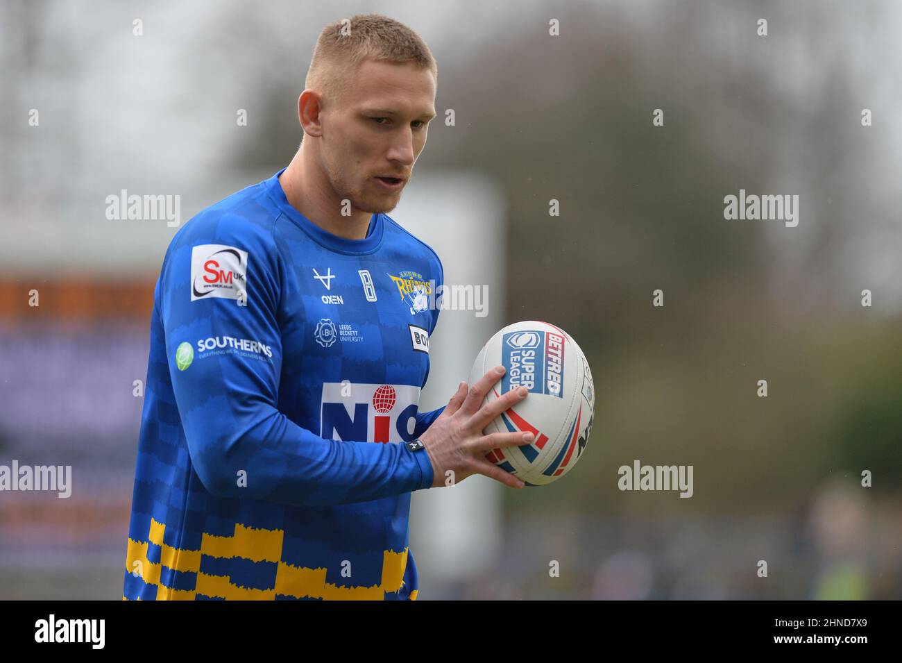 Leeds, England - 12 February 2022 - Mikolaj Oledzki (8) of Leeds Rhinos ...