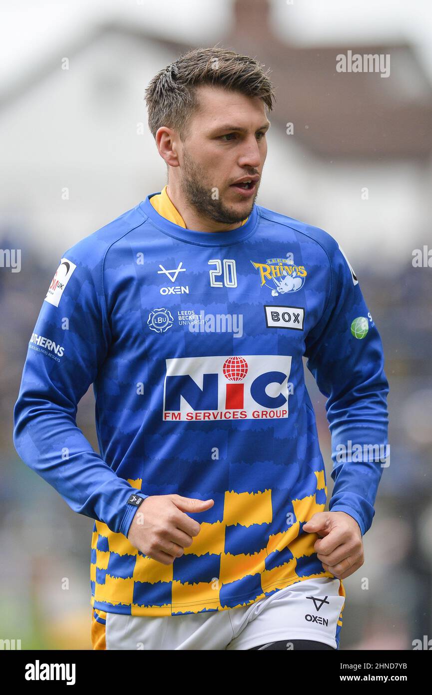 Leeds, England - 12 February 2022 - Tom Briscoe (20) of Leeds Rhinos ...