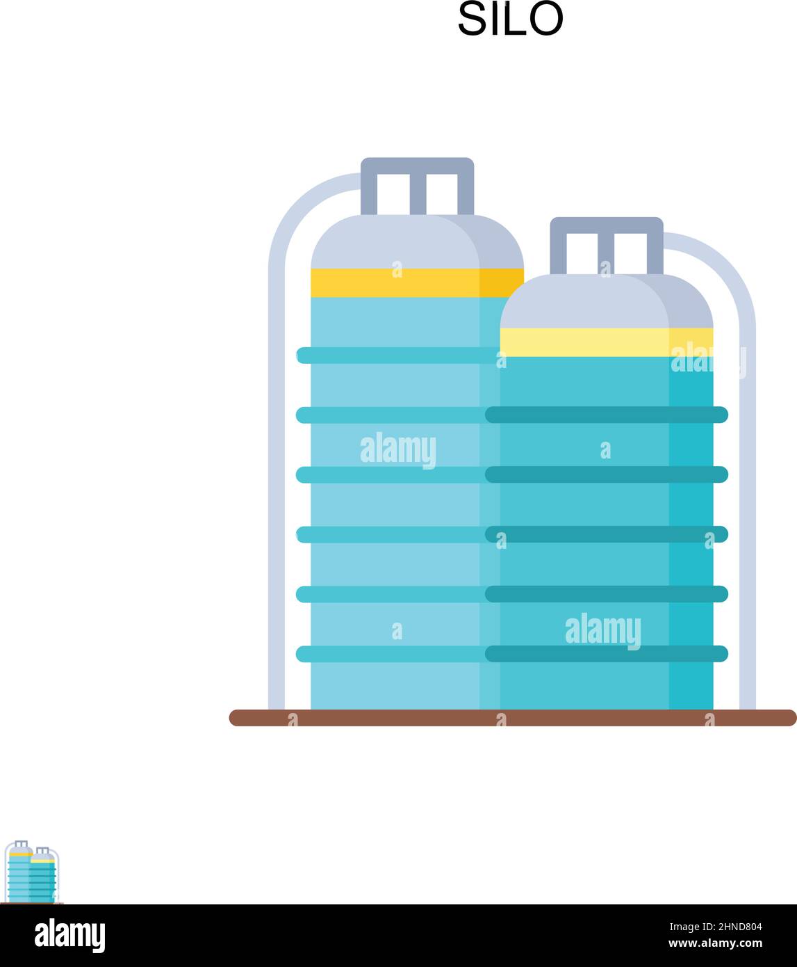Silo Simple vector icon. Illustration symbol design template for web ...