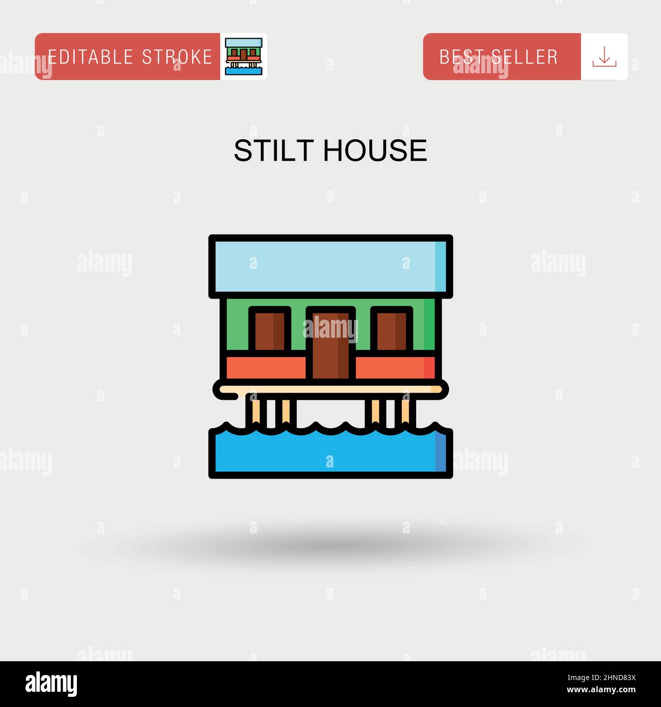 Stilt house india or asia Stock Vector Images - Alamy
