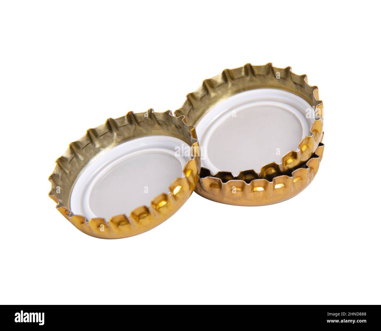 Metallic beer cork isolated on the white background Stock Photo - Alamy