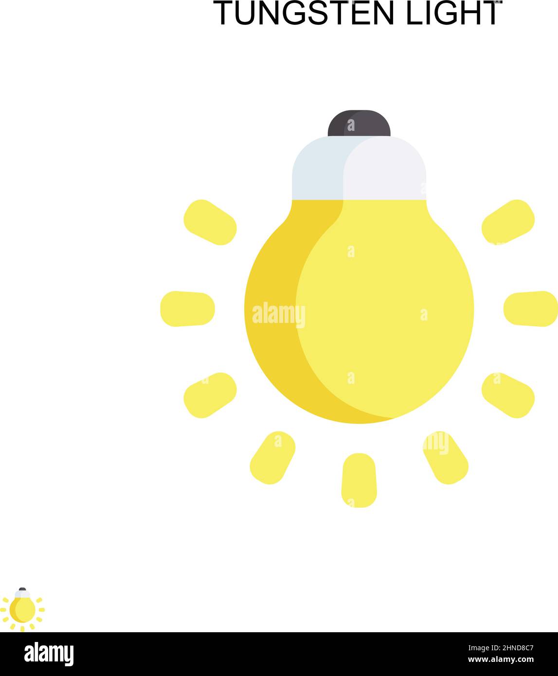 Tungsten light Simple vector icon. Illustration symbol design template ...
