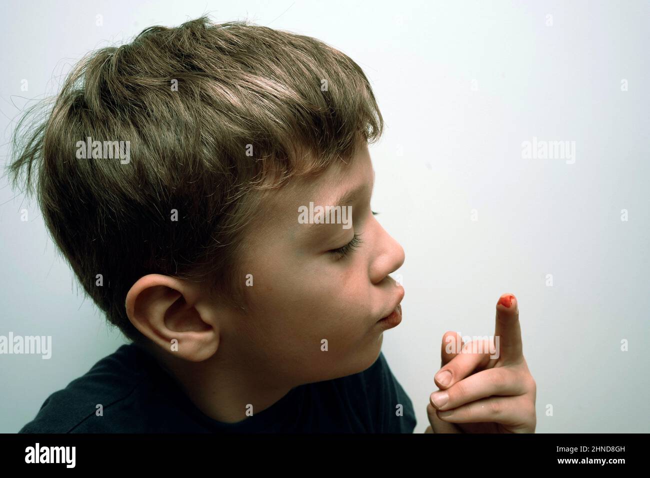 Kid finger blood hi-res stock photography and images - Alamy
